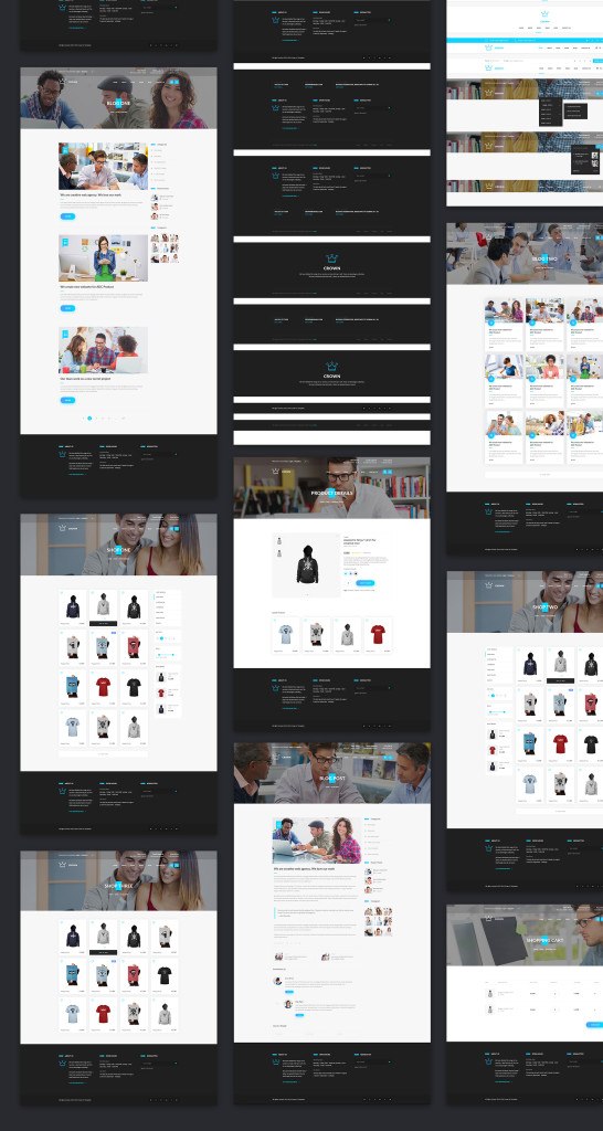 Crown PSD Web Kit - Grooni Marketplace