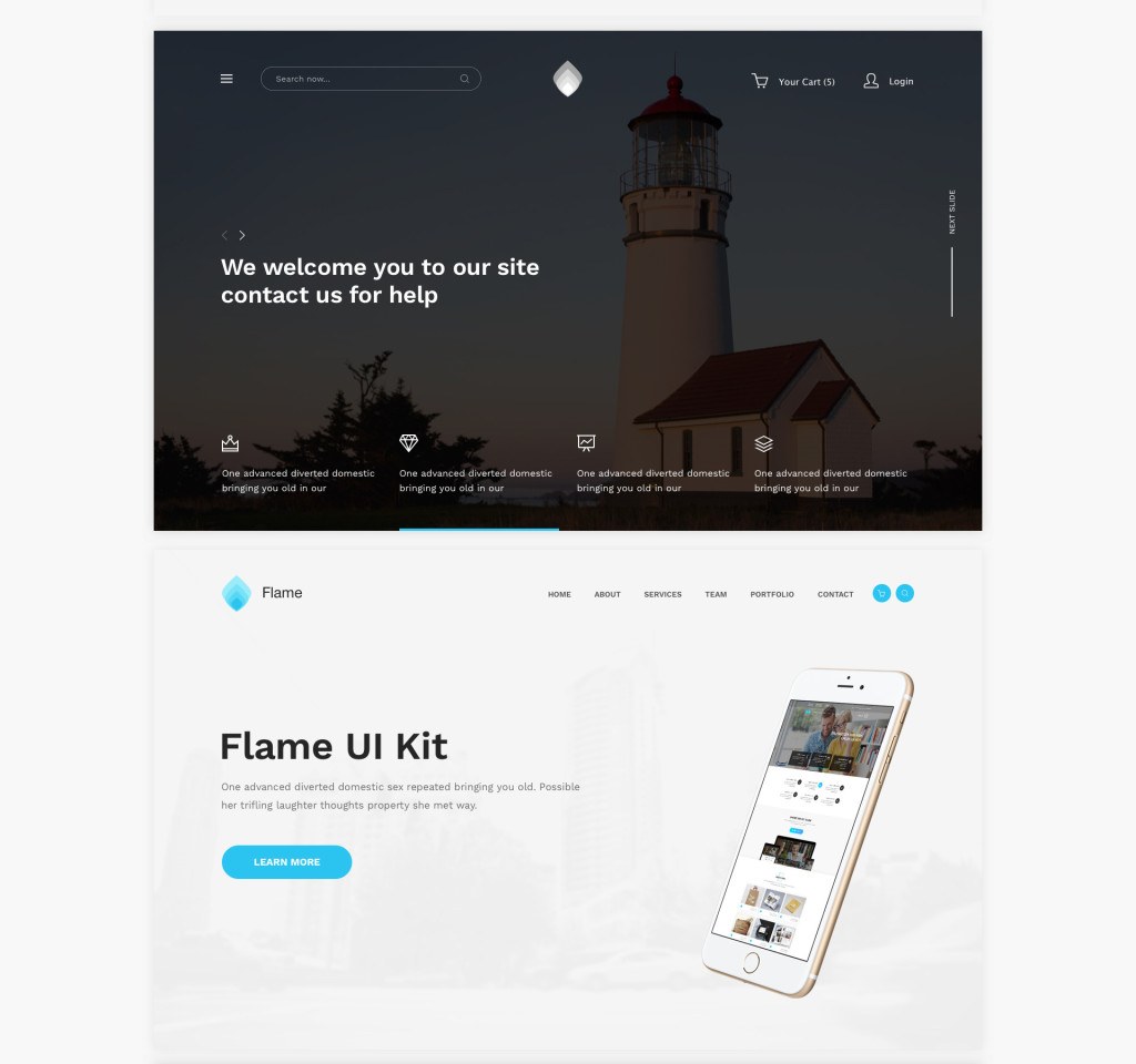 Flame UI Kit for Sketch - Grooni Marketplace