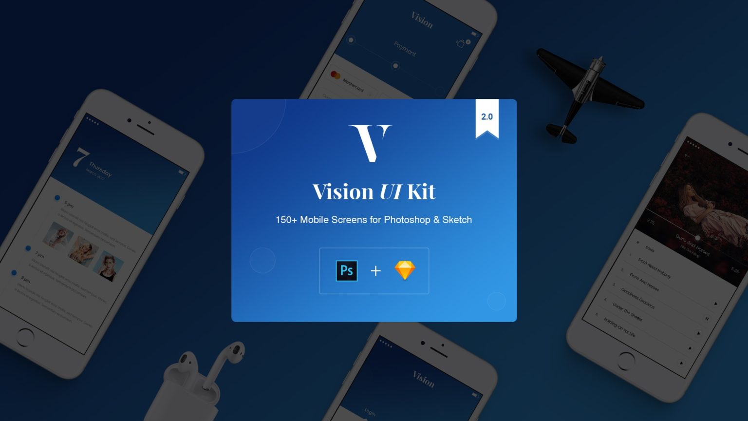 Vision Mobile UI Kit - Grooni Marketplace